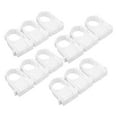 100Pcs White PVC Cable Clamps for Pipe Secure Fixation in Water and ...