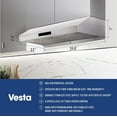 Vesta Atlanta 860CFM 30'' Stainless Steel Range Hood With Dual Motor ...