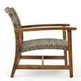 Outdoor Mid Century Wicker Club Chairs with Natural Stained Acacia Wood ...
