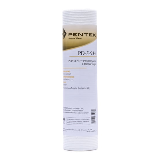 Pentek PD-5-934 Polypropylene Filter Cartridge, 9-7/8 inch x 2-1/2 inch ...