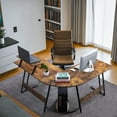 Vineego L-Shaped Computer Desk Modern Corner Desk with Small Table ...