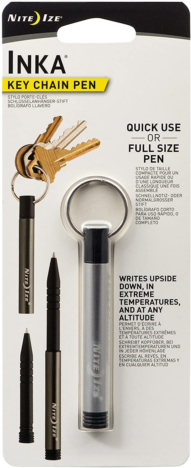 Nite Ize INKA Key Chain Pen, Everyday Carry Full Size and Quick Use Pen ...