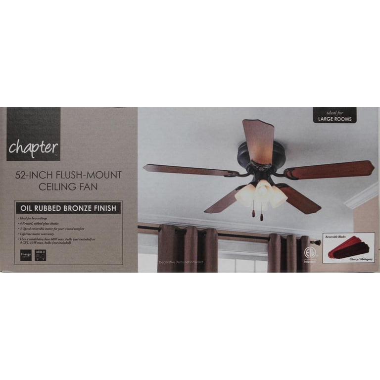 Chapter 52 Flush Mount Ceiling Fan | Shelly Lighting