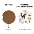 2pcs Ceramic Car Coasters Standard Size With Cork Base And Removal ...