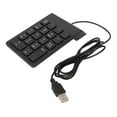 Wired Number Pad 18 Keys Ergonomic USB Plug and Play Quiet Typing Mini ...