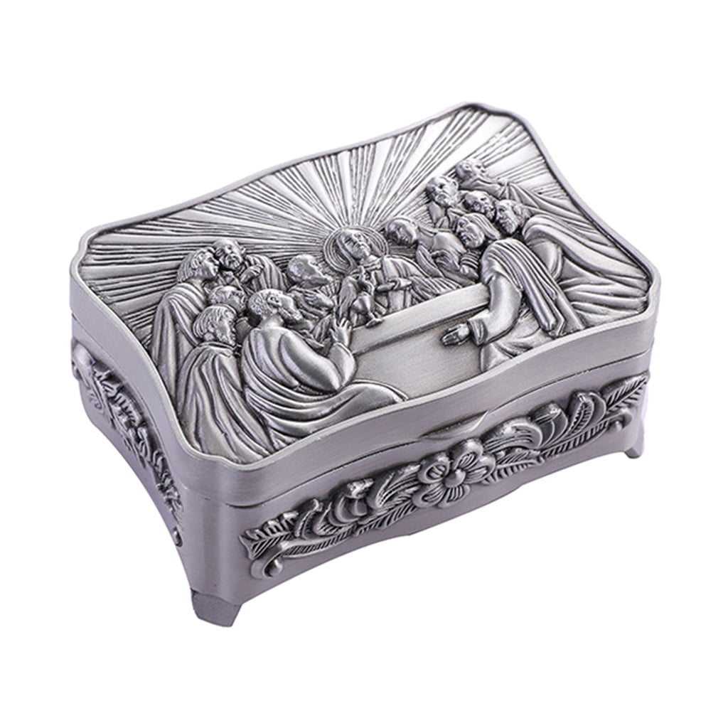 Rosary Necklace Jewelry Storage Box Catholic Christian Rosary Tiny ...