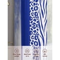 Blue Leopard Print Sheer Curtains for Living Room Bedroom Abstract ...