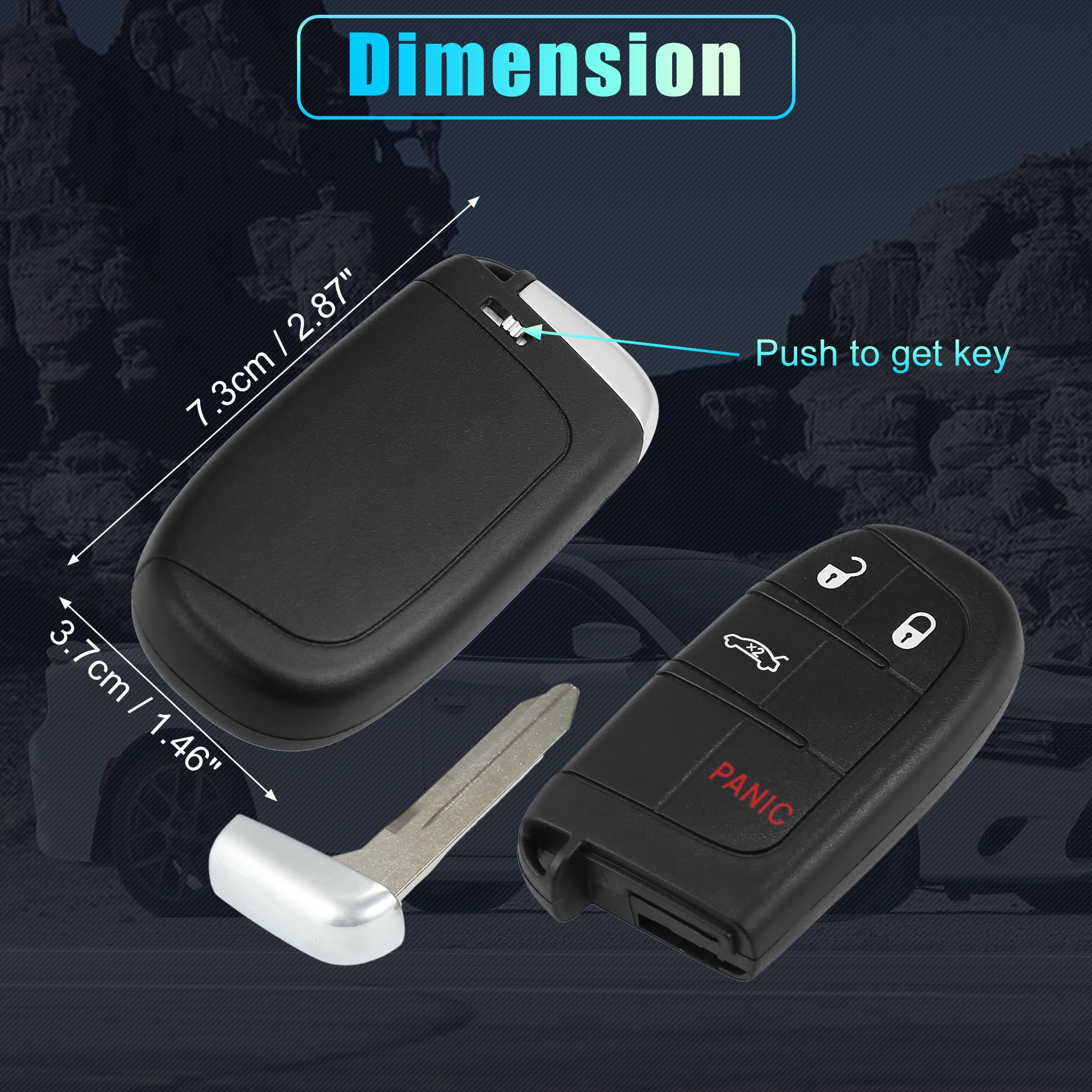 4 Button Car Remote X AUTOHAUX Replacement Key Fob | 315MHz 4-Button ...
