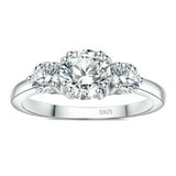 Jewelrypalace Classic GRA 3 Stones 1ct Moissanite Engagement Rings for ...