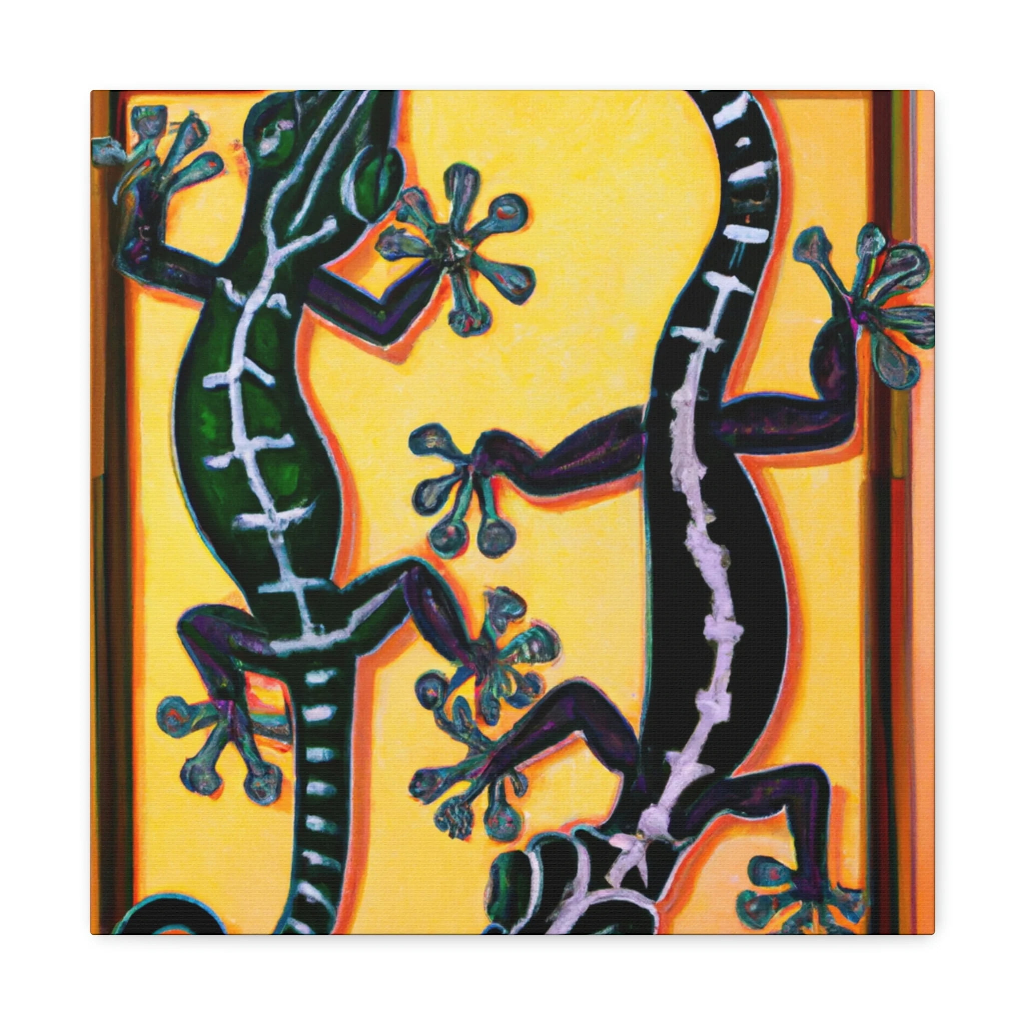 Geckos in Art Deco - Canvas - Walmart.com