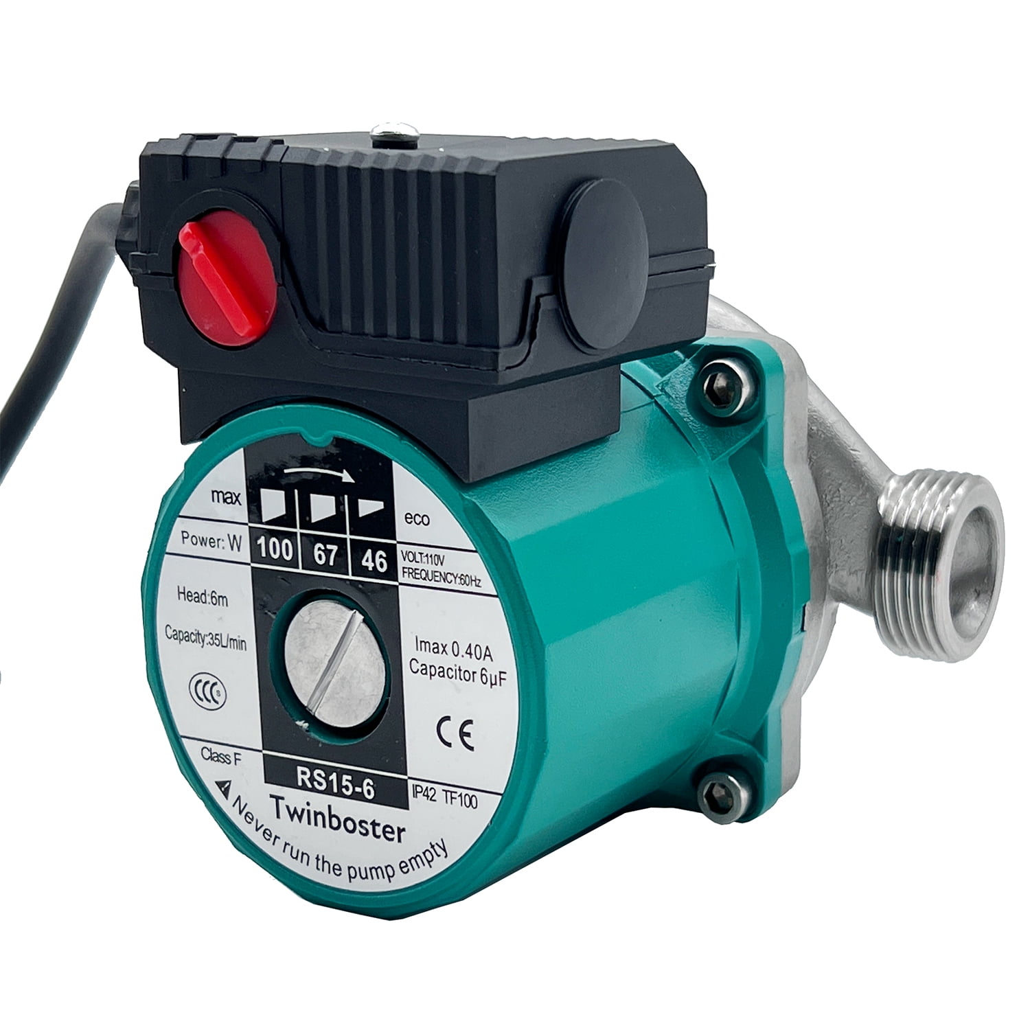 TWINBOSTER Hot Water Recirculating Pump 110V Circulation Pump 3/4 inch ...