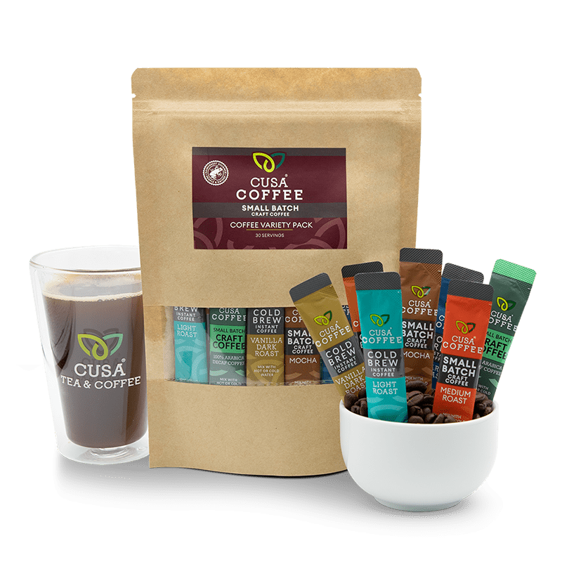 Cusa Tea & Coffee Instant Coffee Variety Packets | Light Medium Dark ...
