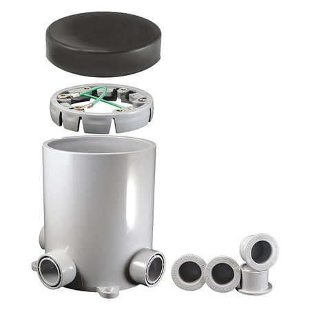 CANTEX 5133760 Floor Box Base,PVC,Round, 90.0 cu. in. - Walmart.com ...