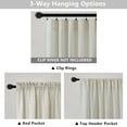 Bybiment Flax Linen Curtains 5 FT Width by 84 Inches Long for Bedroom ...