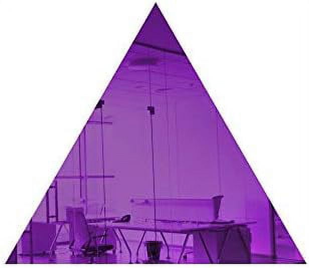 8” Purple Triangle Blank Mirror Discs Smooth Edge DIY Plexiglass Tiles ...