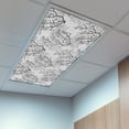 2 Pack Grey Coral Coastal Fluorescent Light Covers for Ceiling Lights ...