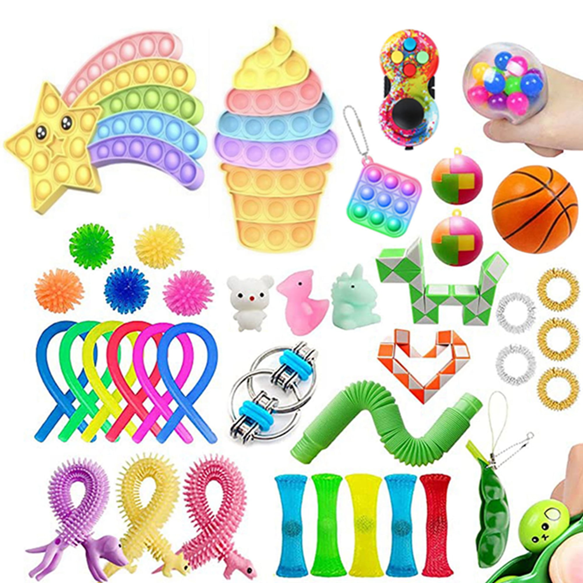 Press Type Decompression Fidget Toy Kit, Stress Relief Early ...