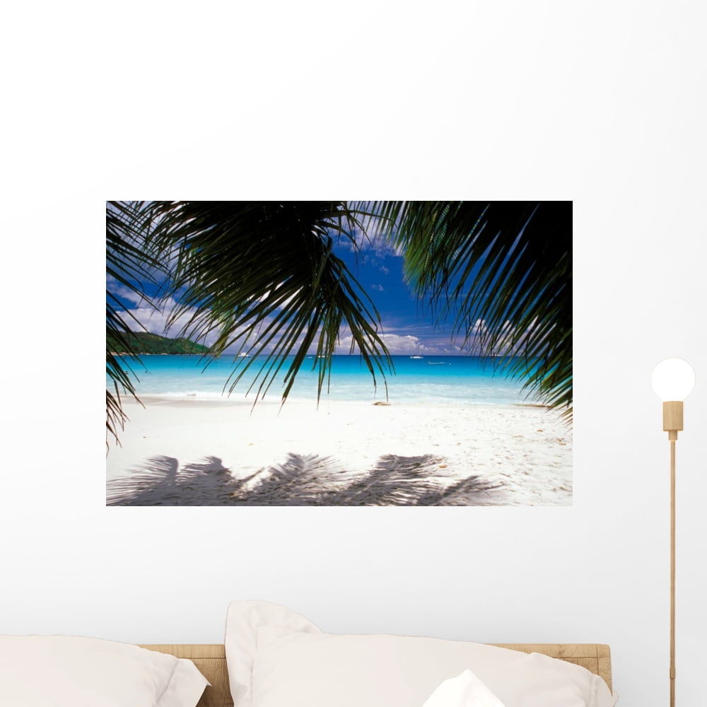 White Sand Beach Wall Mural Decal by Wallmonkeys Vinyl Peel and Stick ...