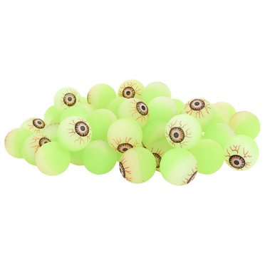 Elcoho 24 Pieces Glow in the Dark Bouncing Eyeballs Halloween Bright ...