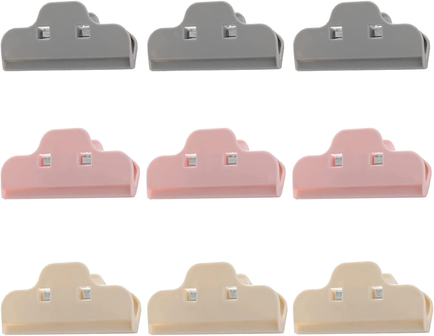 Haomacro 9 Pcs Food Bag Sealing Clips Set , 4 inch Food Clips - Chip ...