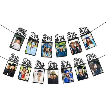 Graduation Decorations 2021- Graduation Photo Banner Black Glitter ...