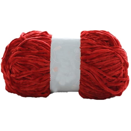 Purplish Red Velvet Crochet 500g/1.1lb Chenille Velvet Chunky Knit ...