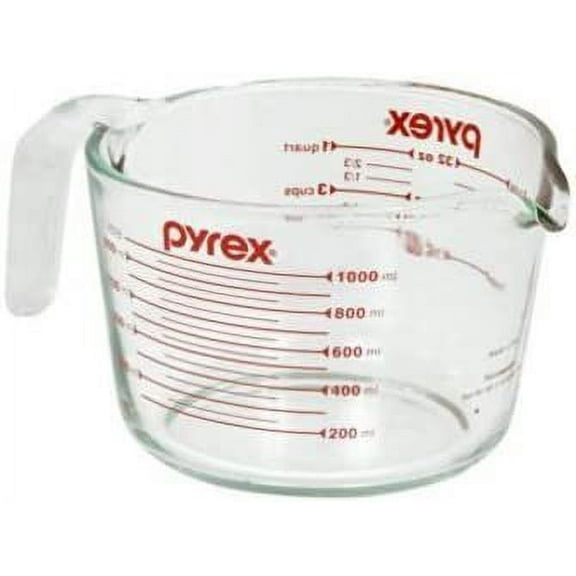 Pyrex 4-Cup / 1-Quart Glass Measuring Cup with Red Markers - Walmart.com