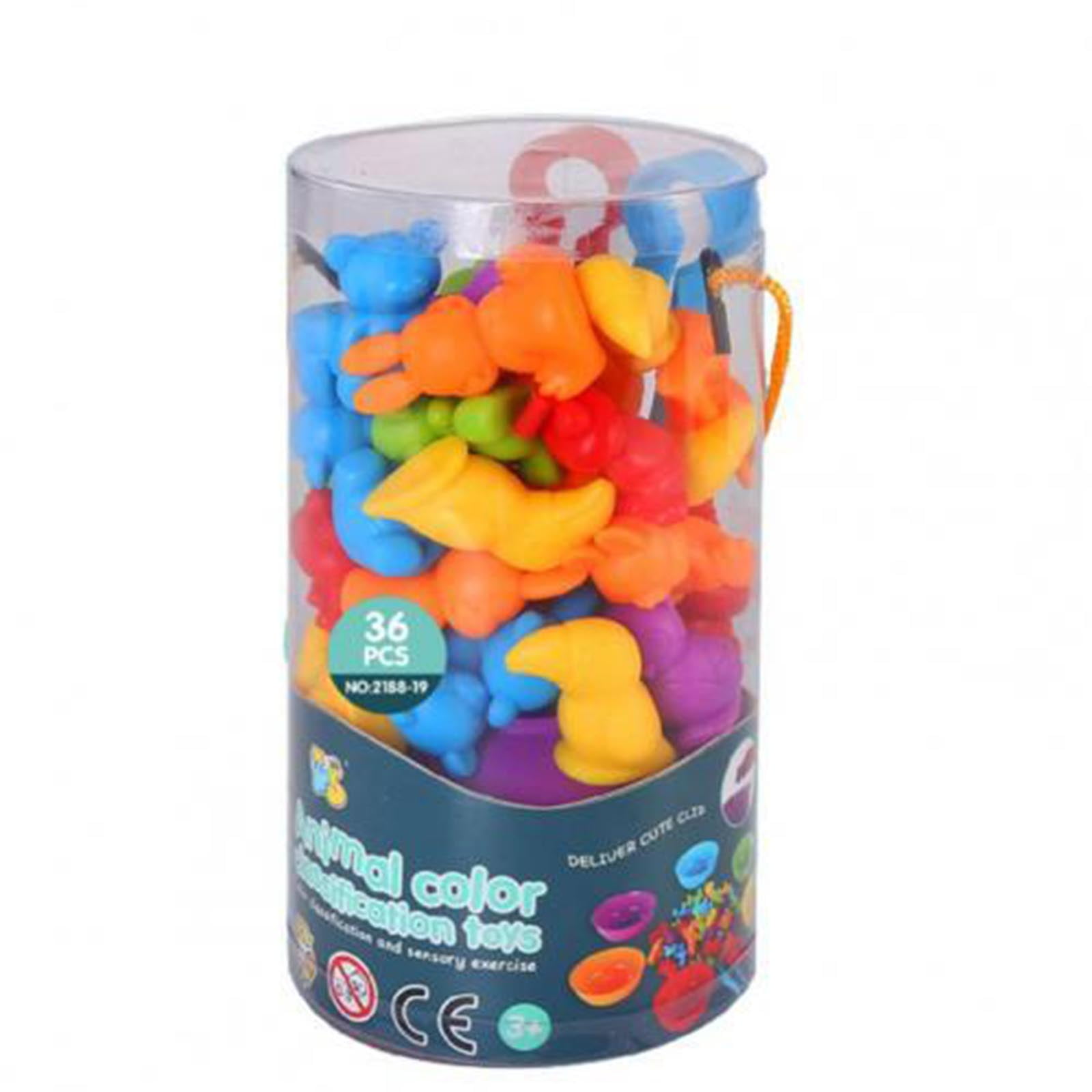 Children's Rainbow Matching Game Toy Set Portable Kids Color ...