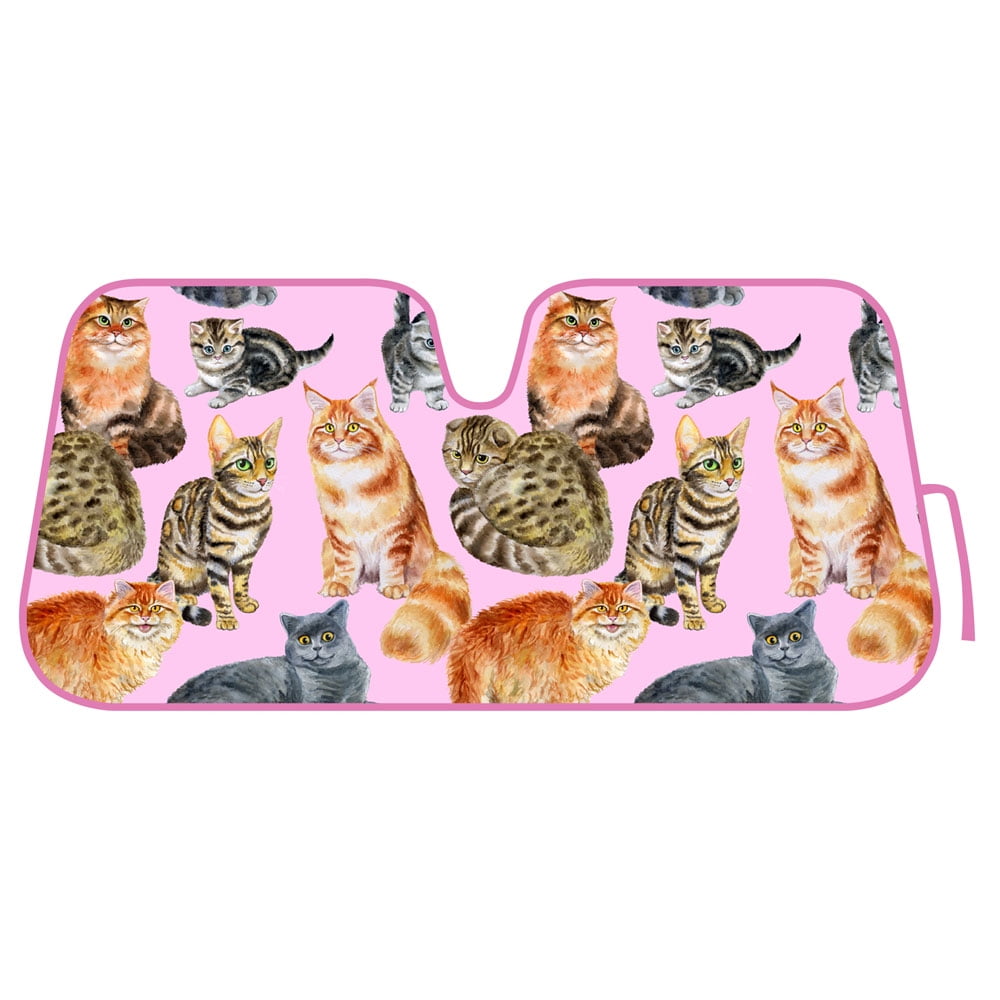 BDK Cat Windshield Sun Shade for Car - Foldable Accordion Style Fit Car ...
