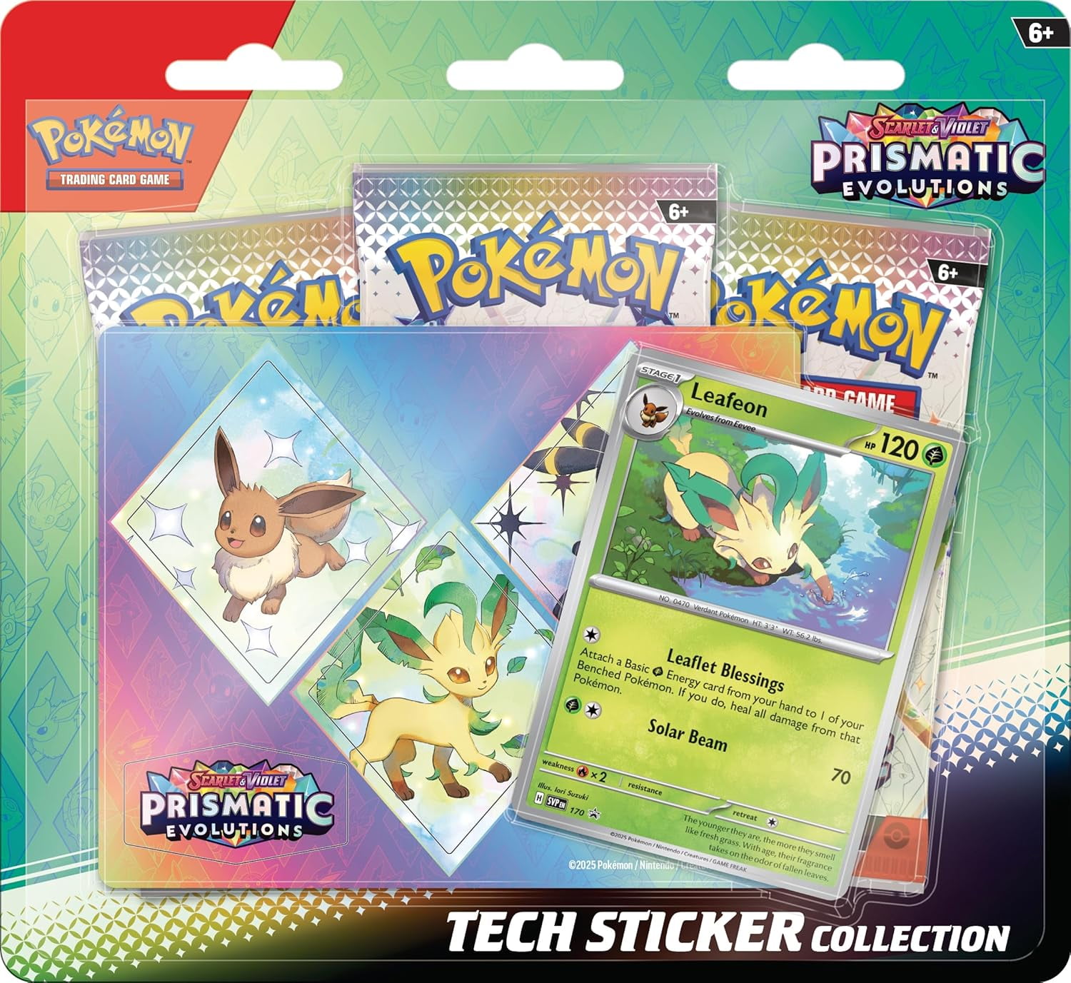 Pokemon TCG: Scarlet & Violet—Prismatic Evolutions Tech Sticker Collection – Leafeon (1 Foil ...