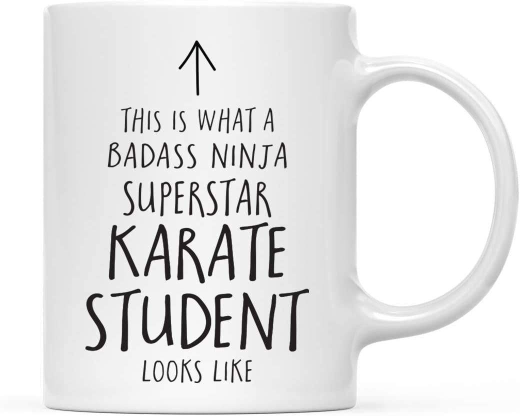 CTDream Funny 11oz. Ceramic Coffee Tea Mug Gift, This is What a Badass Ninja Superstar Karate ...