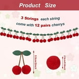 Dalrosia 3PCS Cherry Garland Decoration - DIY Pom Pom Fruit Cherry ...
