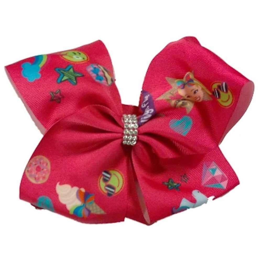 JoJo Siwa - JoJo Siwa Large Cheer Hair Bow (Pink Icons) - Walmart.com ...