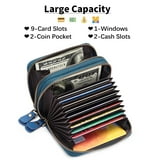 Sendefn RFID Blocking Wallet for Women, Genuine Leather, Double Zip ...