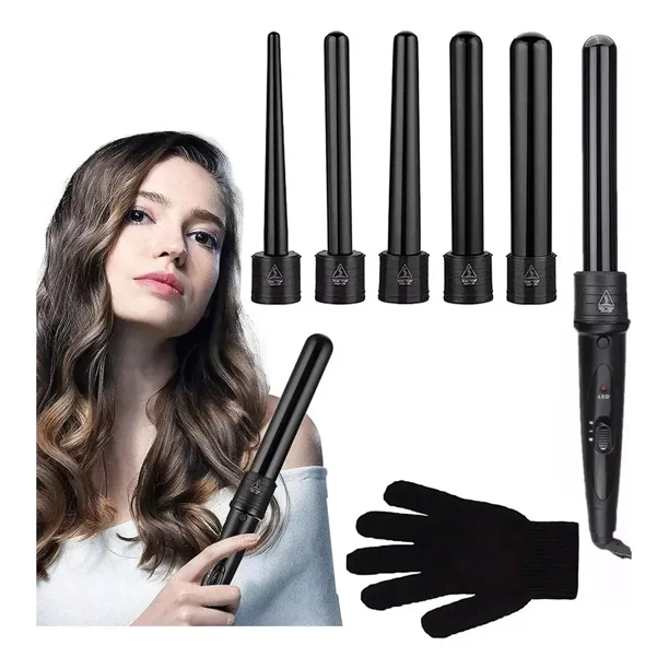 Ferro Rizadora De Cabello Cerámica Profesional 5 En 1 | Bodega Aurrera ...