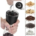 Ceramic Burr Manual Coffee Grinder with Two 5.5oz Glass Jars, Stainless ...
