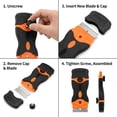 2-in-1 Replaceable Razor Scraper Tool with 10 Metal & 10 Plastic , Safe ...