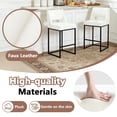 CRERIYO Counter Height Bar Stools Set of 3, PU Leather Bar Stool with ...