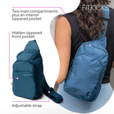 FITKICKS Hideaway Packable Sling Lightweight Crossbody Bag, Blue (Unisex) - Walmart.com
