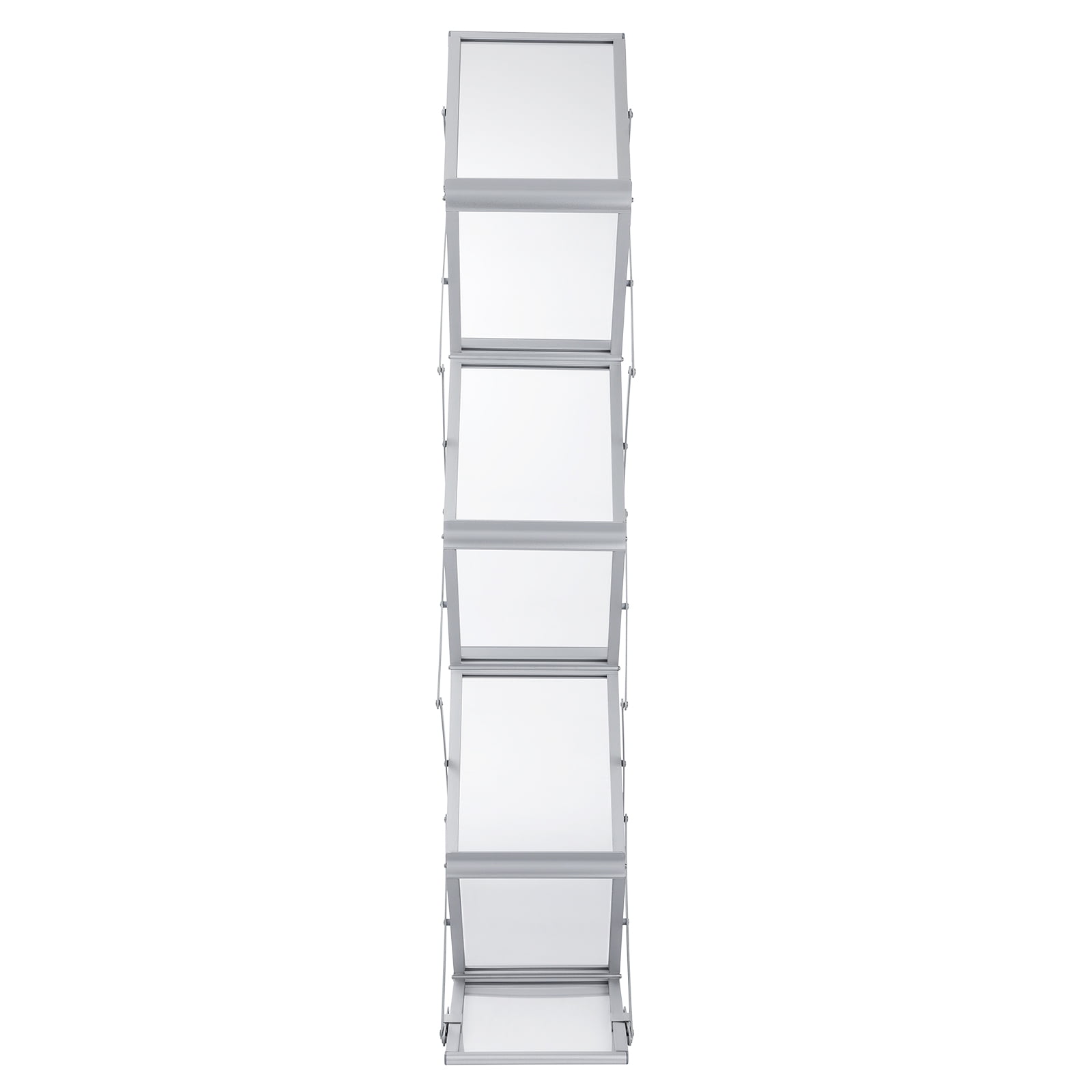 VEVOR Literature Rack, 6 Pockets, Pop up Aluminum Magazine Rack ...