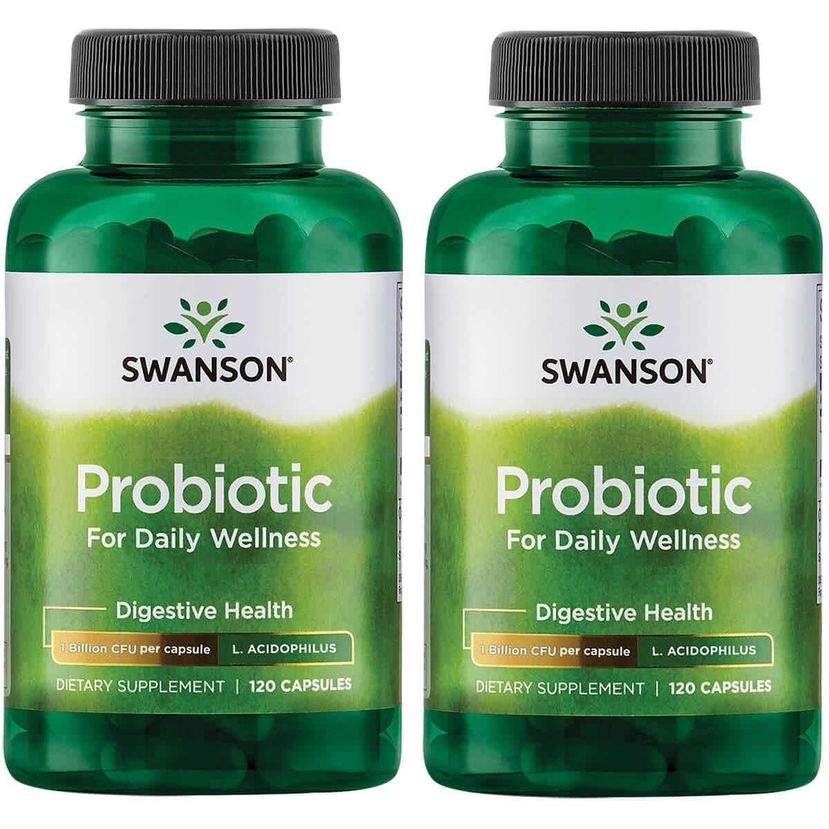 Swanson Probiotic for Daily Wellness 1 Billion Cfu 120 Caps 2 Pack ...