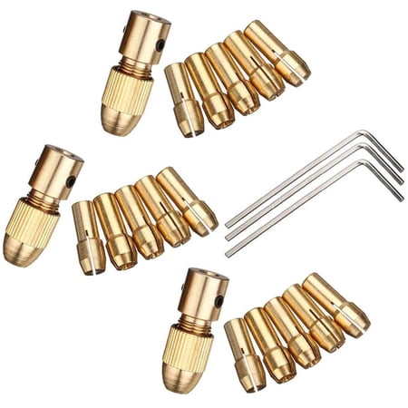 0.5-3mm Electric Motor Shaft Mini Drill Chuck Adapter Micro Brass Twist ...
