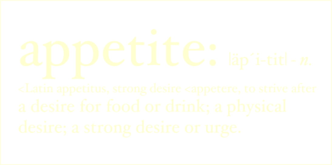 Appetite Definition Vinyl Decal - Medium - Ivory - Walmart.com