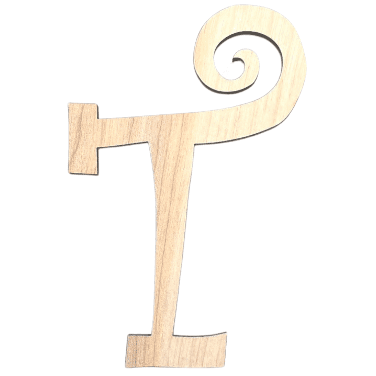 Krafty Supply - 4" Tall Birch Letter T | 1/4" Birch Plywood |Curlz ...