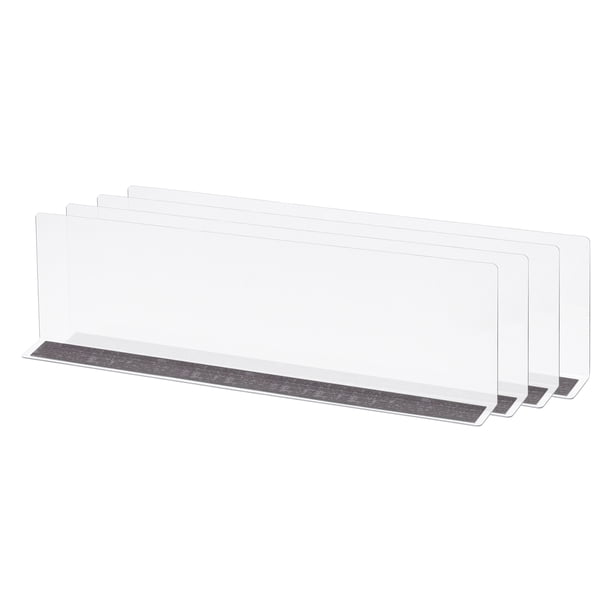Divisores de estante L Tipo Unique Bargains PVC Transparente 40 x 4 x ...
