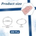 200Pcs 14mm 304 Stainless Steel Open Jump Rings 1mm Thick Metal O Ring ...