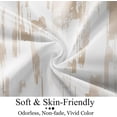 Beige and White Shower Curtain, Abstract Art with Brushstrokes Chaos ...