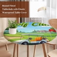 Cartoon Golf Round Tablecloth 45-54 Inch Round Fitted Table Cloth with ...