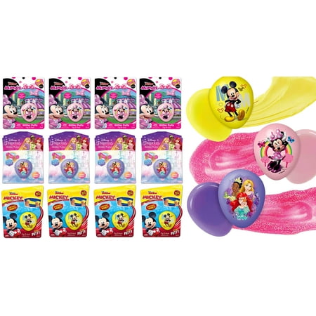 Disney Glitter Putty Eggs Stretchy & Bouncy (12 Packs Assorted) JA-RU ...