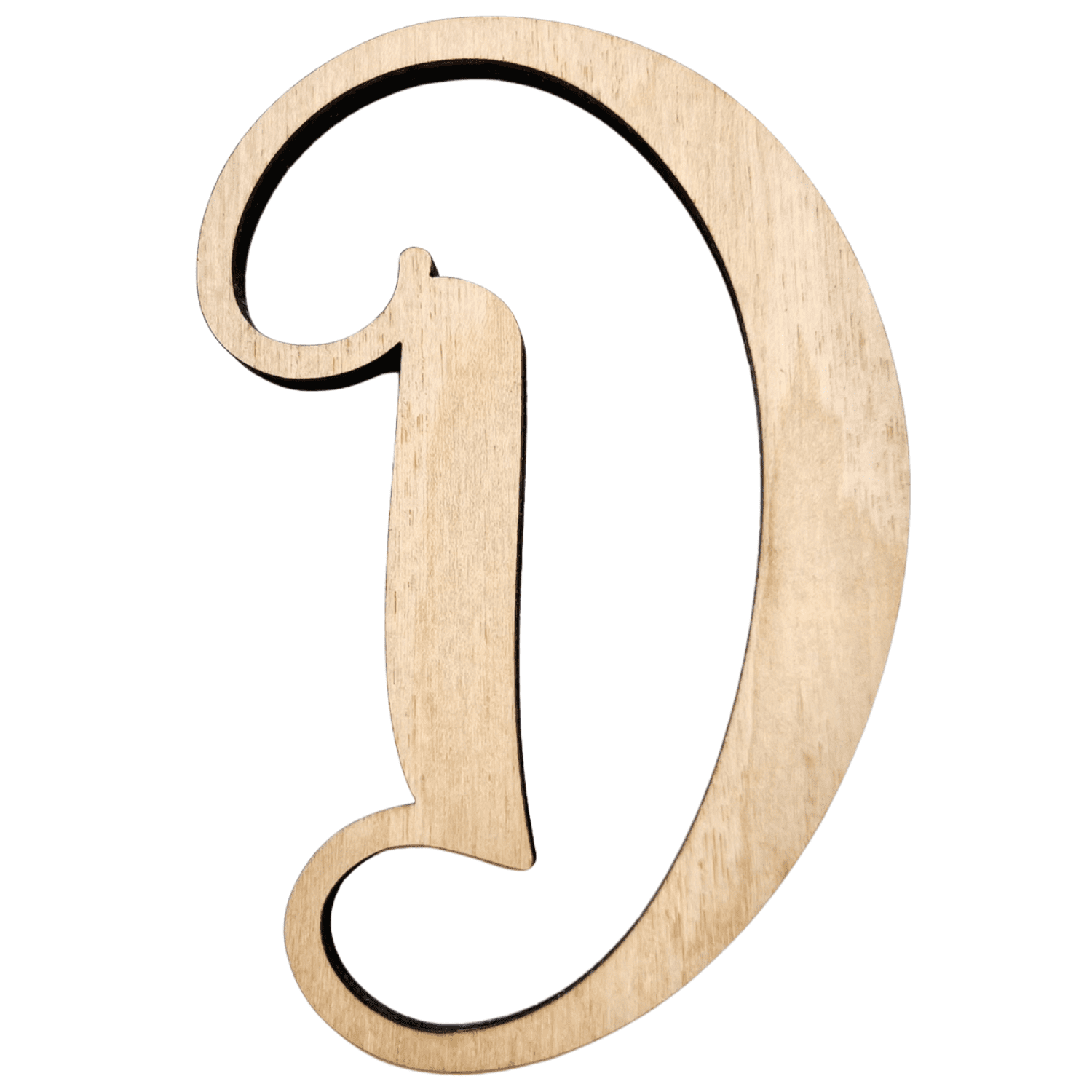 5" Tall BIRCH Wood Letter D | 1/4" Thick | Wood Craft Letter | Starfish ...